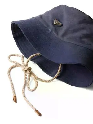 Prada Satin Bucket Hat - Blue