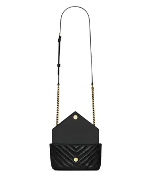 Saint Laurent College Mini Chain Bag - Black