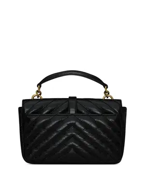 Saint Laurent College Mini Chain Bag - Black