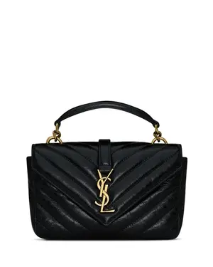 Saint Laurent College Mini Chain Bag - Black