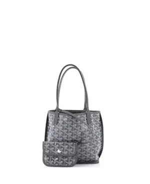 Goyard Mini Anjou Reversible Tote Coated Canvas - Gray