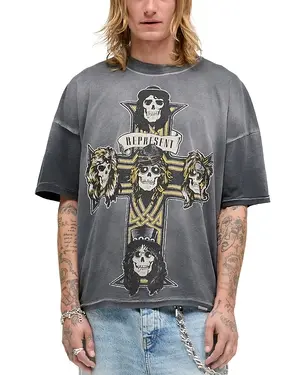 REPRESENT Guns N' Roses Cross Graphic T-shirt - Black