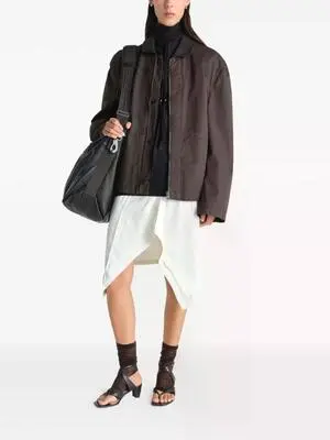 LEMAIRE Leather-collar Twill Jacket