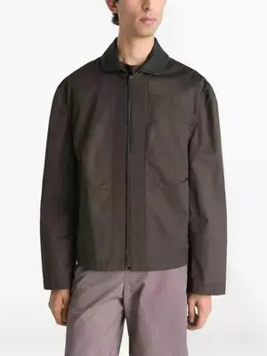 LEMAIRE Leather-collar Twill Jacket