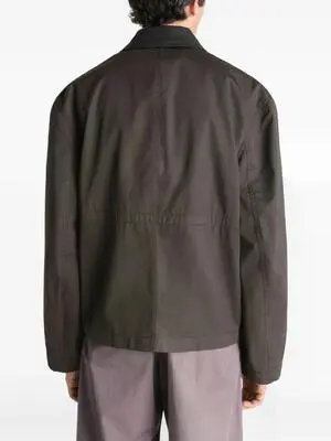 LEMAIRE Leather-collar Twill Jacket