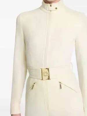 Elie Saab Belted Turtleneck Jumpsuit