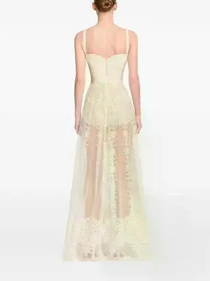 Elie Saab Sleeveless Tulle Maxi Dress