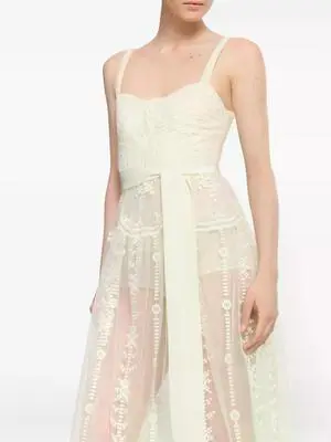 Elie Saab Sleeveless Tulle Maxi Dress