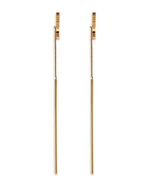Saint Laurent Cassandre Threader Earrings - Gold