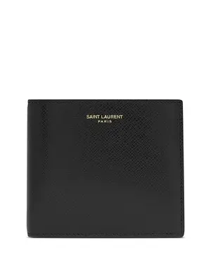 Saint Laurent Paris East/west Wallet - Black/gold