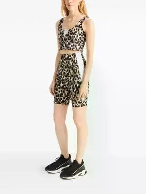 Fusalp Biarro Leopard-pattern Shorts - Neutrals