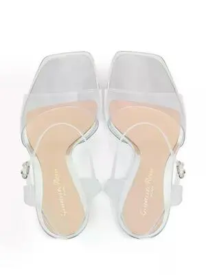 GIANVITO ROSSI 95mm Cher Heeled Sandals - White