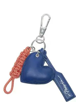 3.1 Phillip Lim Braided-detail Heart Charm - Blue