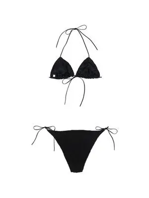 ALLIS BEACHWEAR Triangle Plisse Tie-fastening Bikini