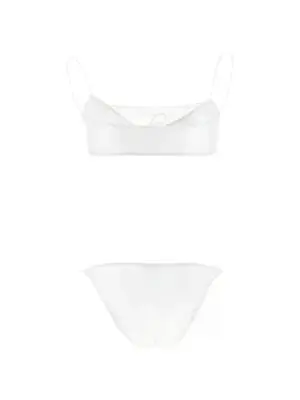 ALLIS BEACHWEAR Sporty Mesh Tie-fastening Bikini - White
