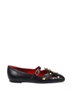 Valentino Garavani Studded Strappy Ballet Flats