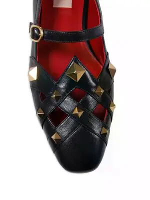 Valentino Garavani Studded Strappy Ballet Flats