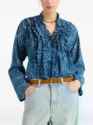 Momoni Printed Ruffled Shirt