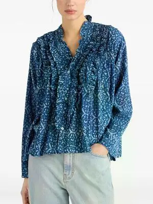 Momoni Printed Ruffled Shirt