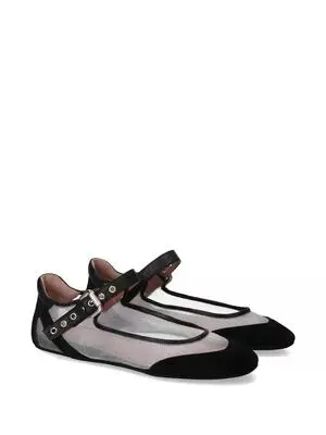 Premiata Buckle Ballet Flats - Black