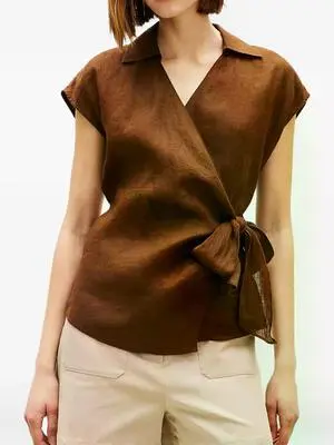 Tommy Hilfiger Wrap-front Sleeveless Top