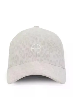 ANINE BING Leopard-patterned Baseball Cap - Neutrals