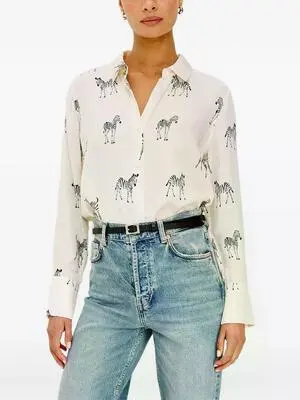 Rails Saige Zebra-print Buttoned Shirt