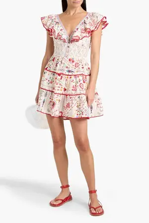 Camilla Cutout Crystal-embellished Mini Dress - Red