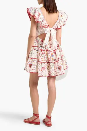 Camilla Cutout Crystal-embellished Mini Dress - Red