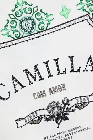Camilla Crystal-embellished Printed Cotton-jersey T-shirt