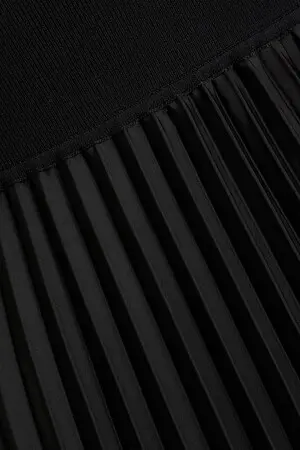 Simkhai Melanie Pleated Satin Midi Skirt
