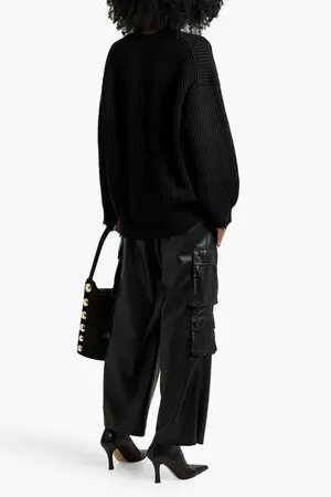 Simkhai Willa Distressed Ribbed Wool Sweater