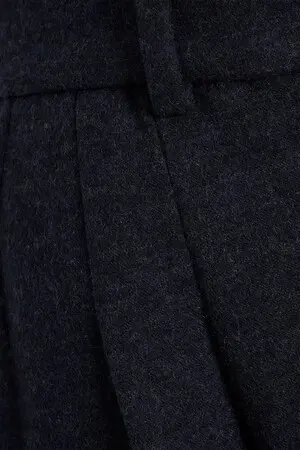Simkhai Leroy Pleated Wide-leg Pants - Navy