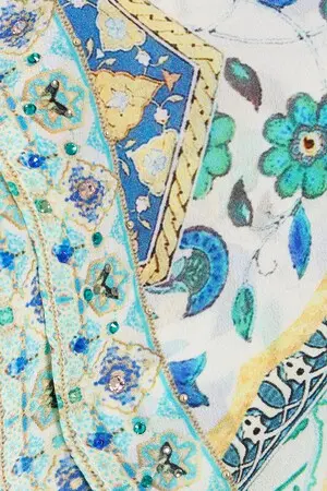Camilla Printed Silk Crepe De Chine Maxi Wrap Dress