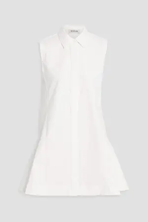Simkhai Maggie Pleated Mini Shirt Dress