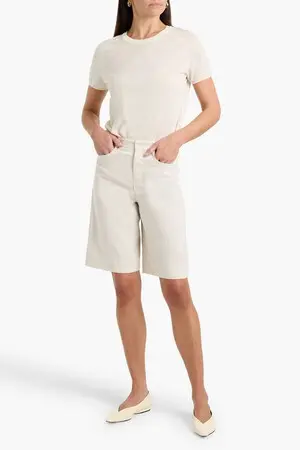 Max Mara Cotton And Linen-blend Shorts