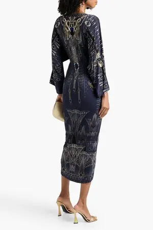 Camilla Crystal-embellished Printed Midi Dress