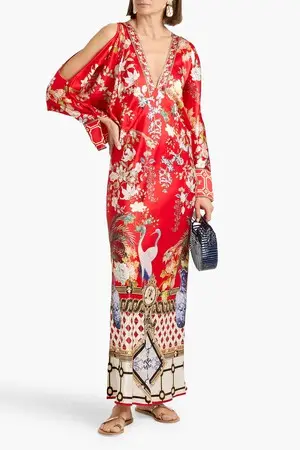 Camilla Crystal-embellished Printed Silk Maxi Dress