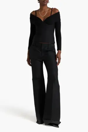 Simkhai Hazel Off-the-shoulder Stretch-jersey Bustier Top