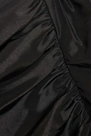 Simkhai Adelaide Wrap-effect Ruffled Taffeta Top
