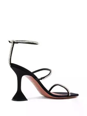 Amina Muaddi 95mm Gilda Sandals - Black
