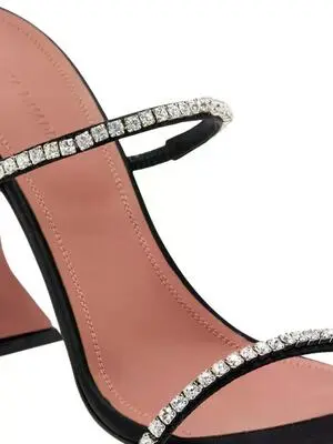 Amina Muaddi 95mm Gilda Sandals - Black