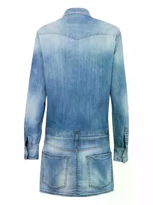 Dsquared2 Light Wash Denim Trucker Dress