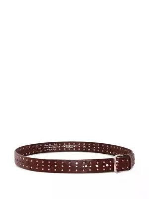 ALBERTO LUTI Studded Leather Belt