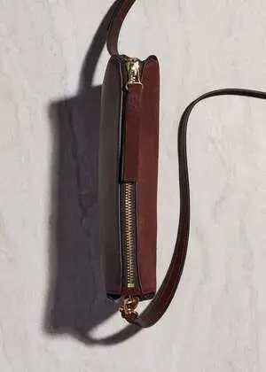 ME+EM Double Pouch Crossbody Bag - Dark Cinnamon