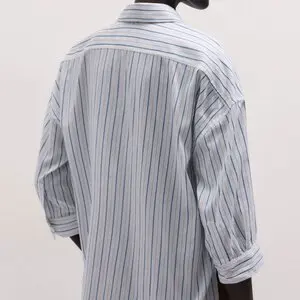 ME+EM Striped Cotton-blend Voile Shirt
