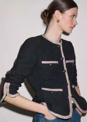 ME+EM Straight Fit Jacket With Trims