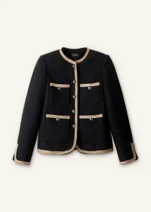 ME+EM Straight Fit Jacket With Trims