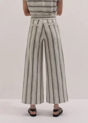 ME+EM Textured Stripe Cropped Track Pant