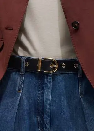 ME+EM Reversible Eyelet Leather Belt